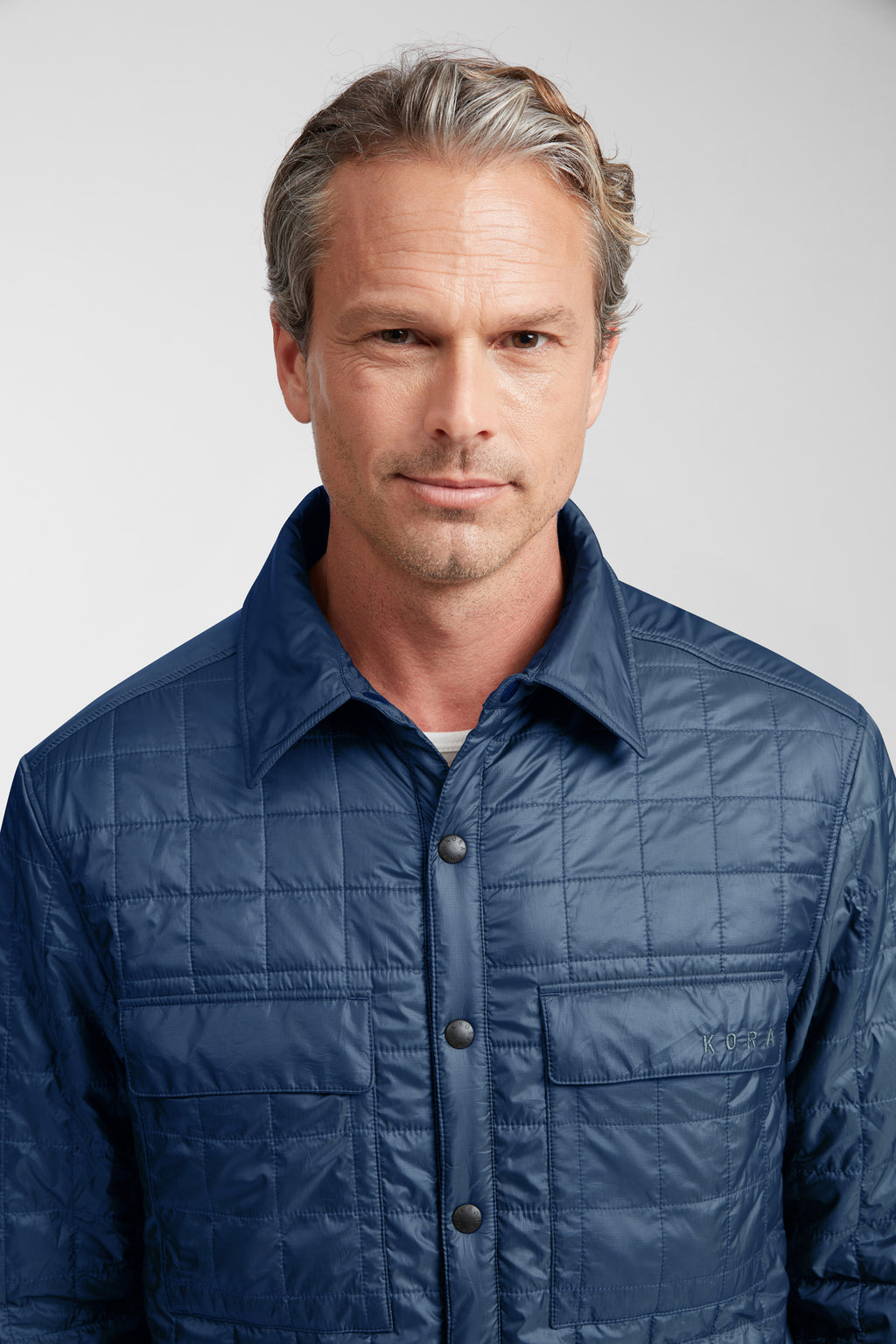 Threshold Shirt-Jacket in Midnight Blue – kora