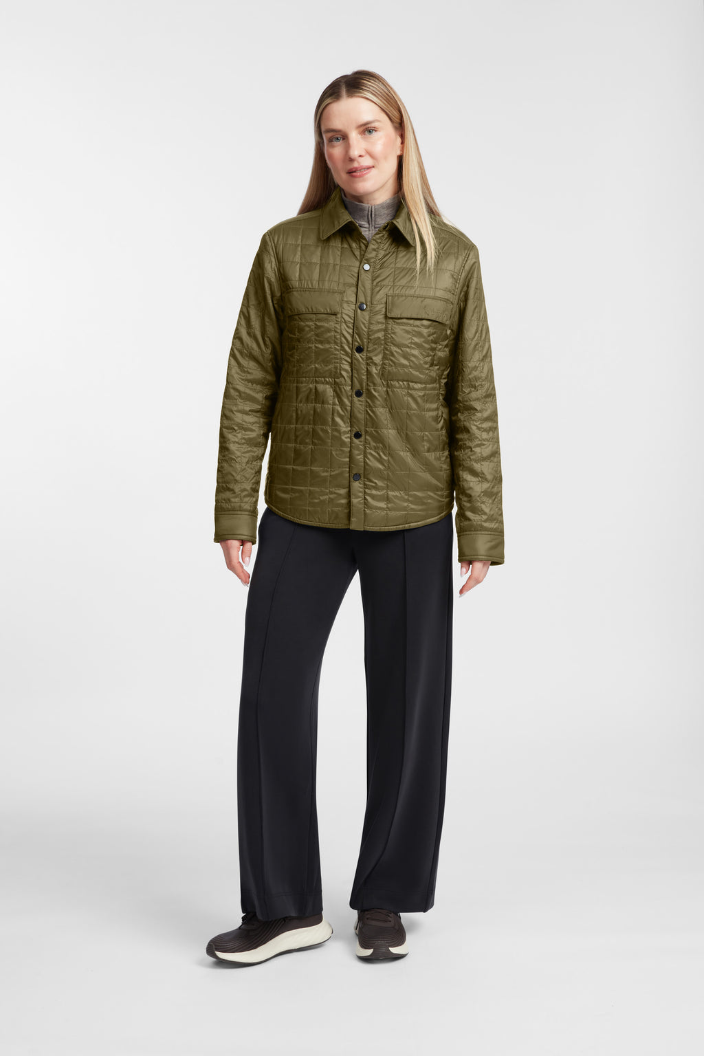 Women’s Threshold Shirt-Jacket in Field Green – kora