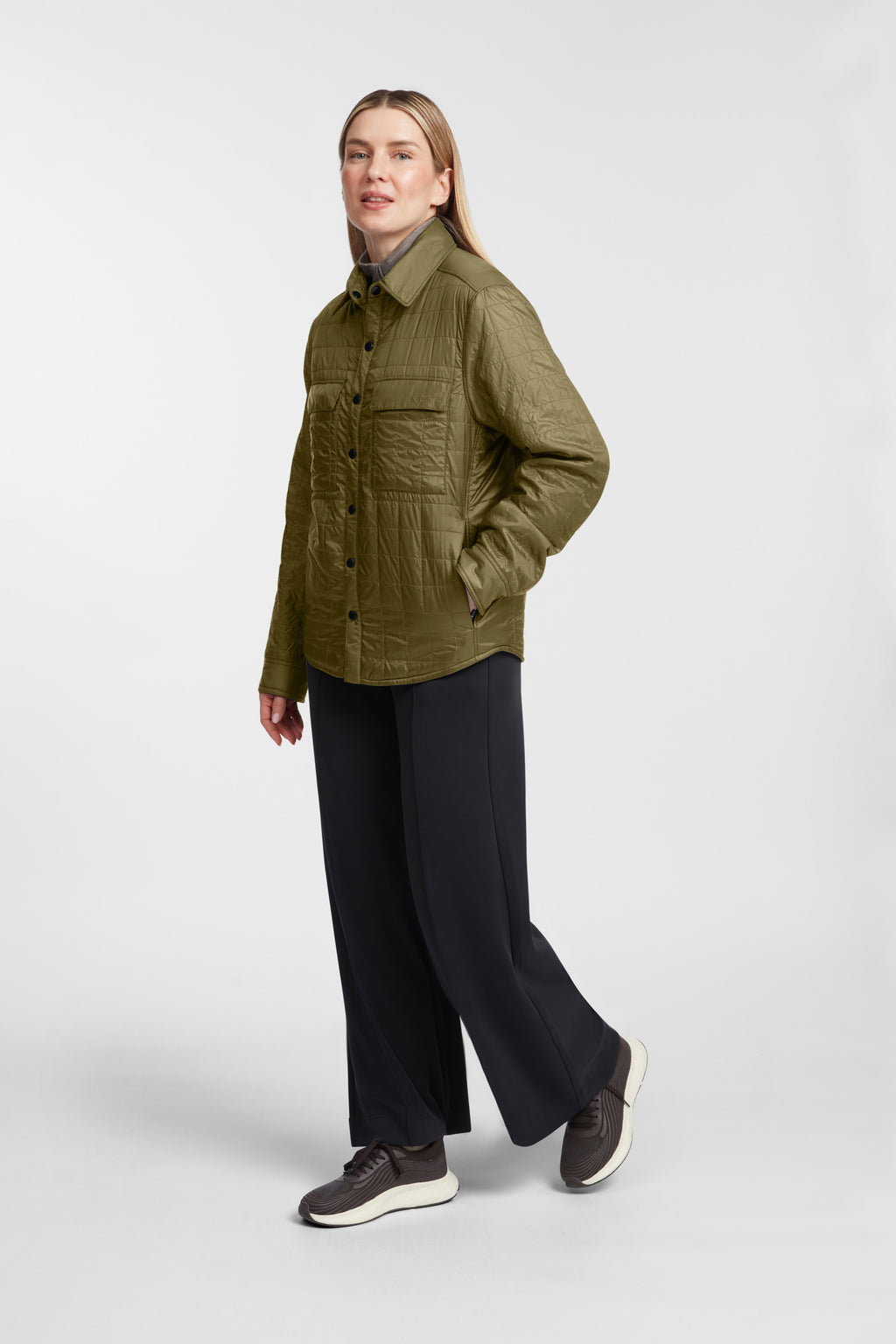 Women’s Threshold Shirt-Jacket in Field Green – kora